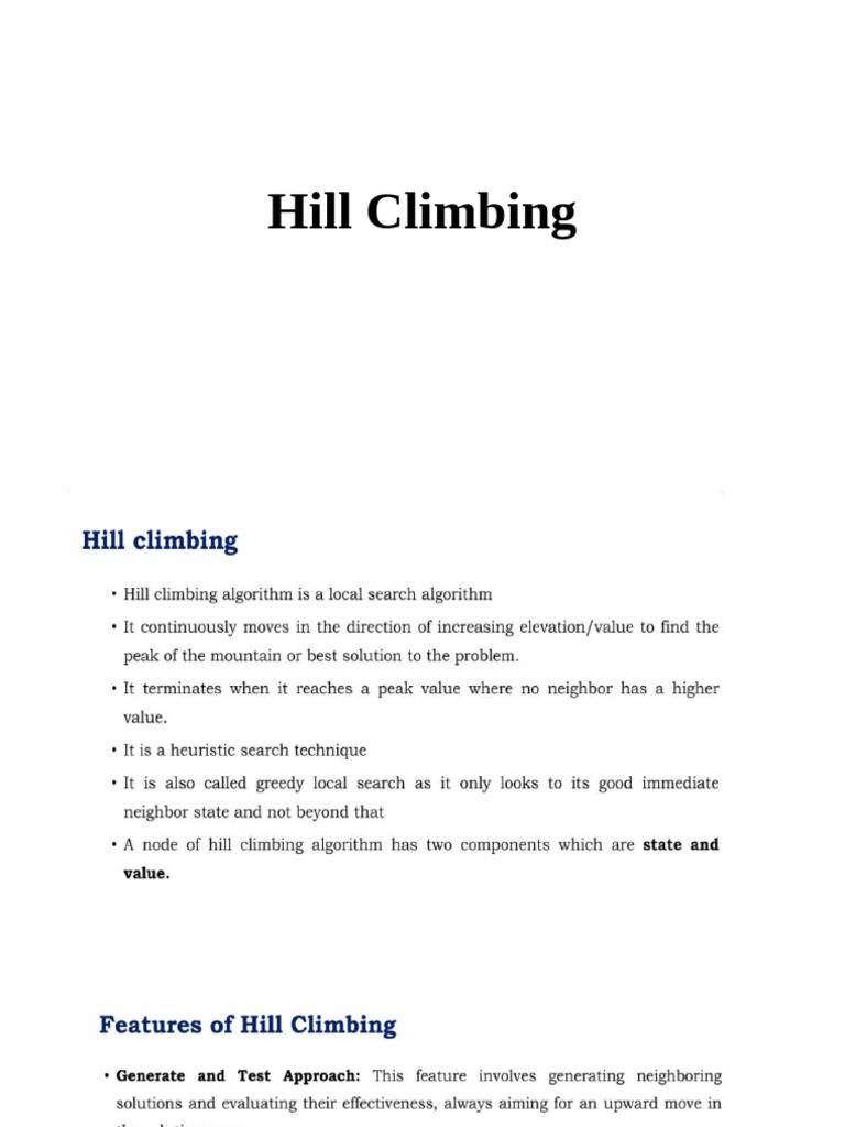 8-Hill Climbing Algorithm | PDF