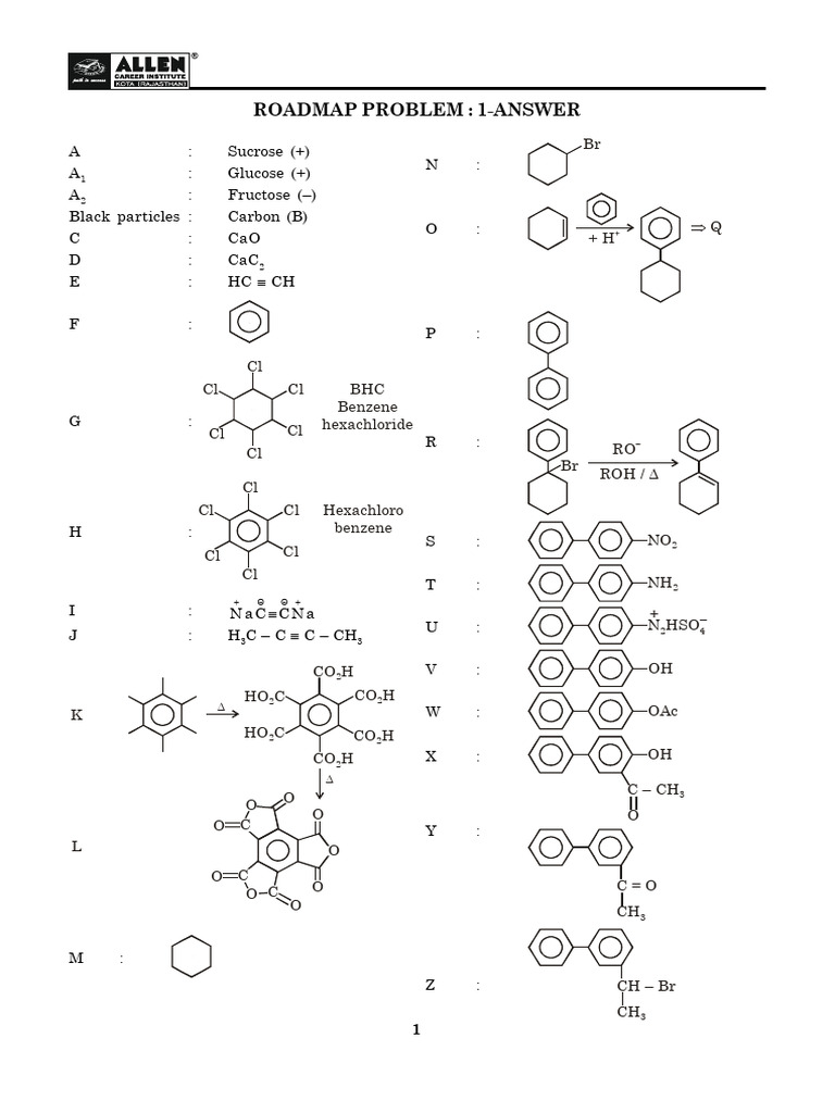 ORGANIC RoAdmap Solution | PDF | Acid | Hydrogen Compounds