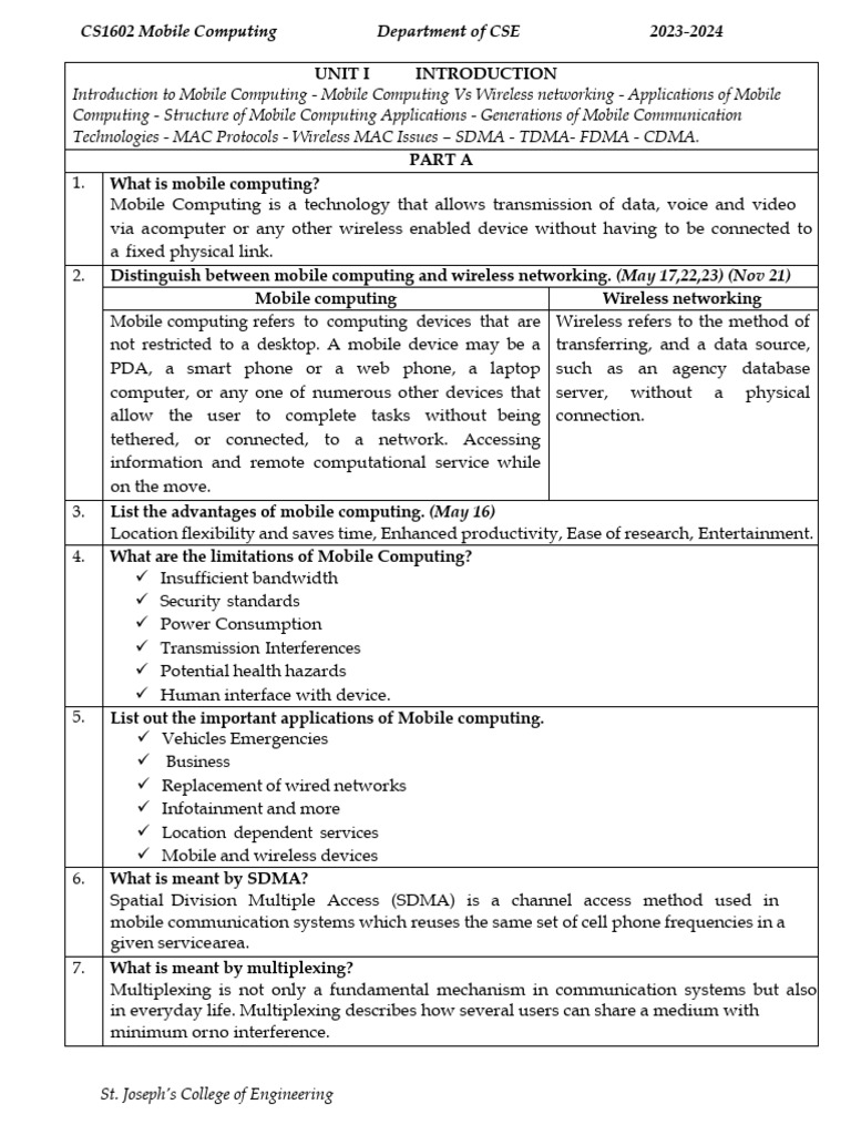 MC QB | PDF | Channel Access Method | Computer Network