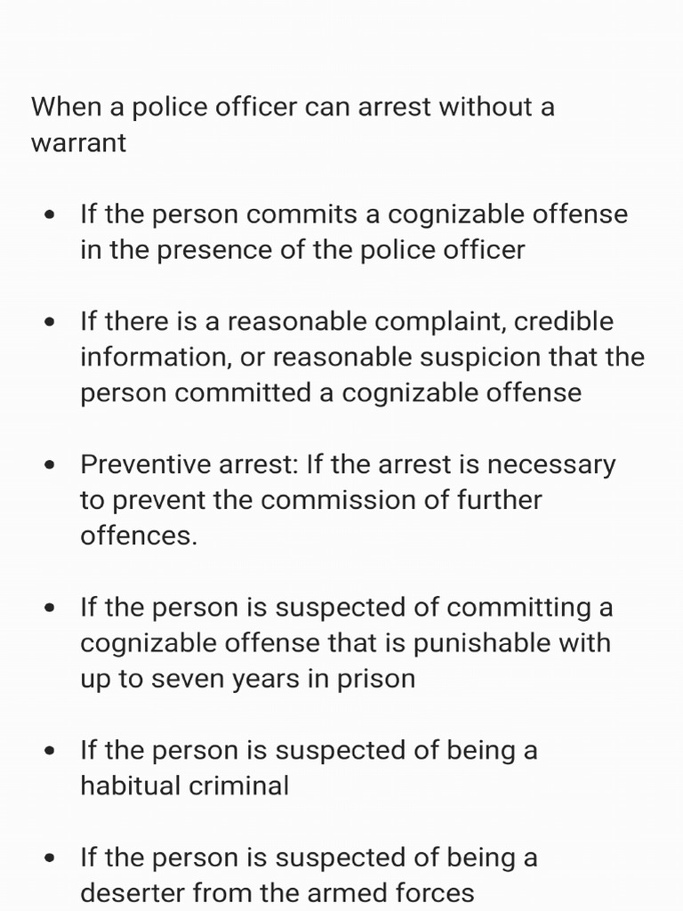 Arrest Without Order Warrant - 250119 - 183809 | PDF