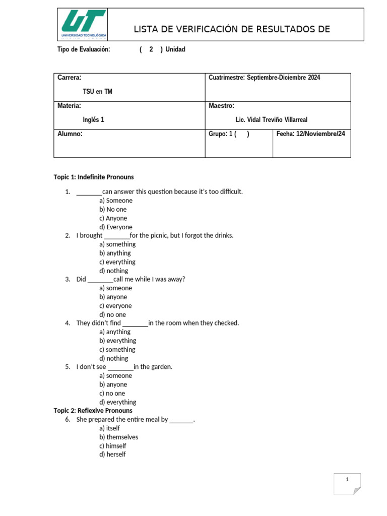 tm exam unit 2 | PDF | Grammatical Number