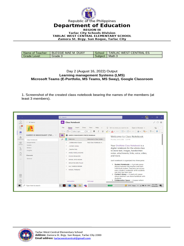 Day 2 Session 1 & 2 Output-Duay | PDF