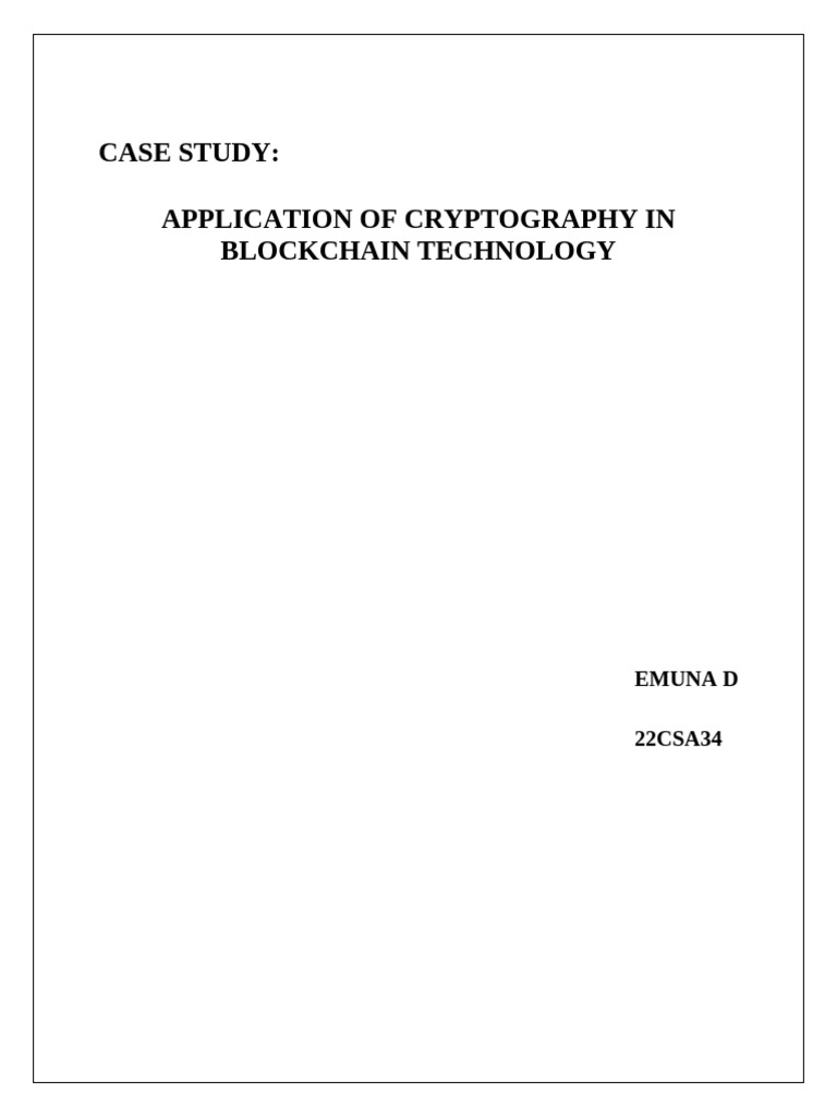 Blockchain Cryptography | PDF | Key (Cryptography) | Cryptography