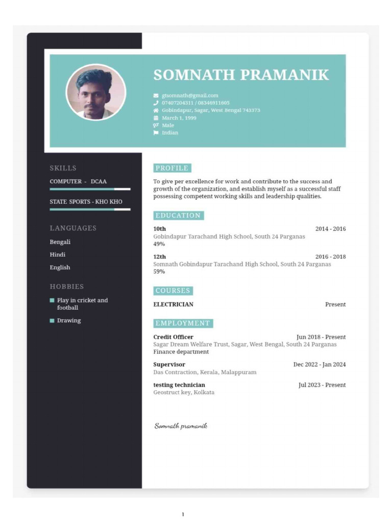 Somnath CV | PDF