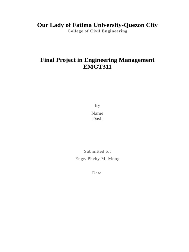 Guideliness For FInal Project | PDF | Engineering