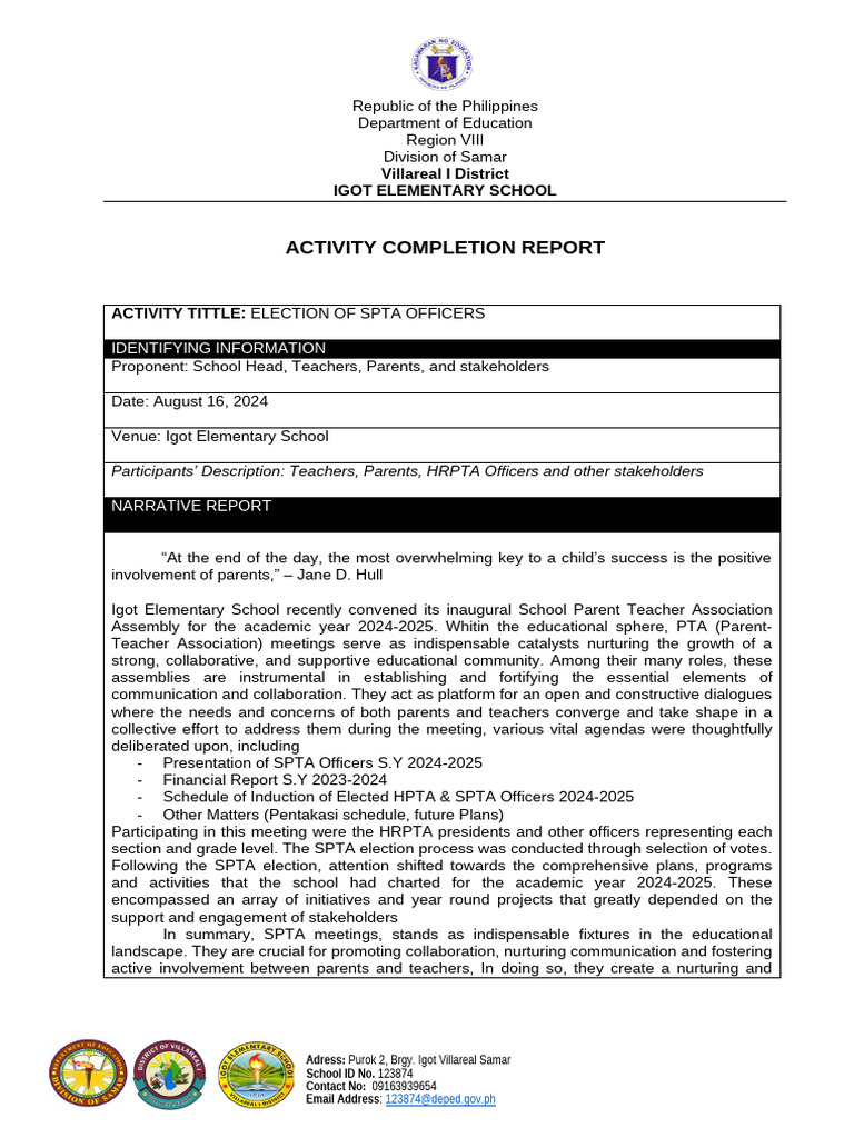 Spta Officer Acr 2024-2025 | PDF