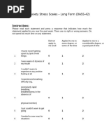 Weiss Symptom Record II WSR II Checklist Automatic Scoring Report ...