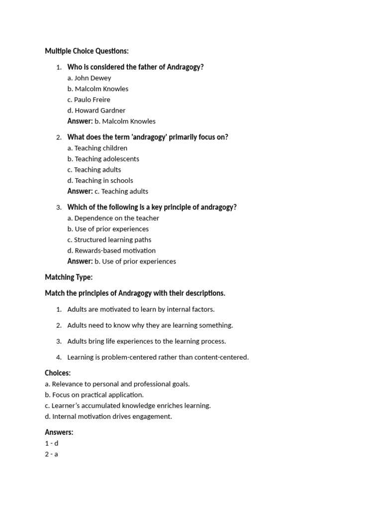 Multiple Choice Questions | PDF | Learning | Human Communication