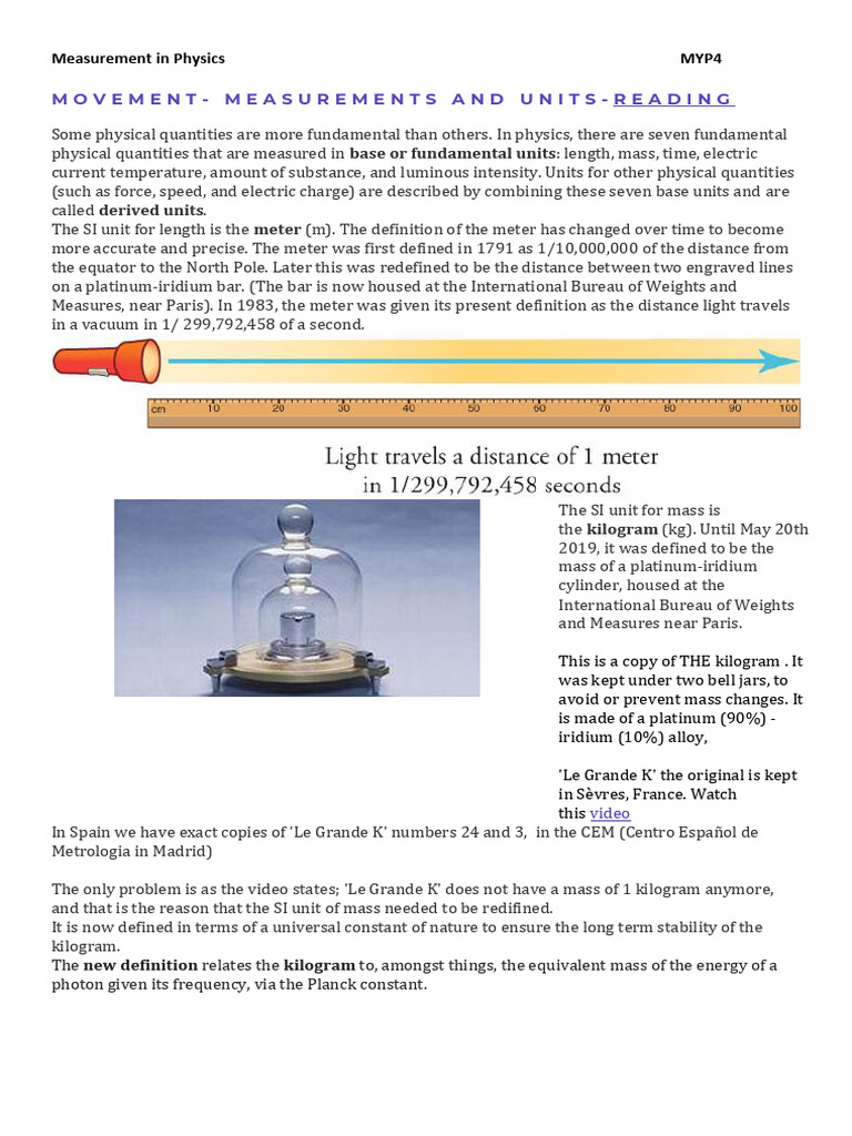 SI Units and Measuring Worksheet | PDF | Kilogram | International ...