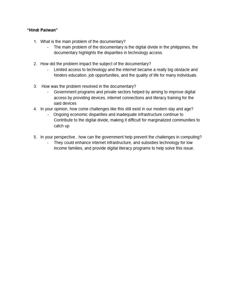 Addressing the Digital Divide in the Philippines | PDF