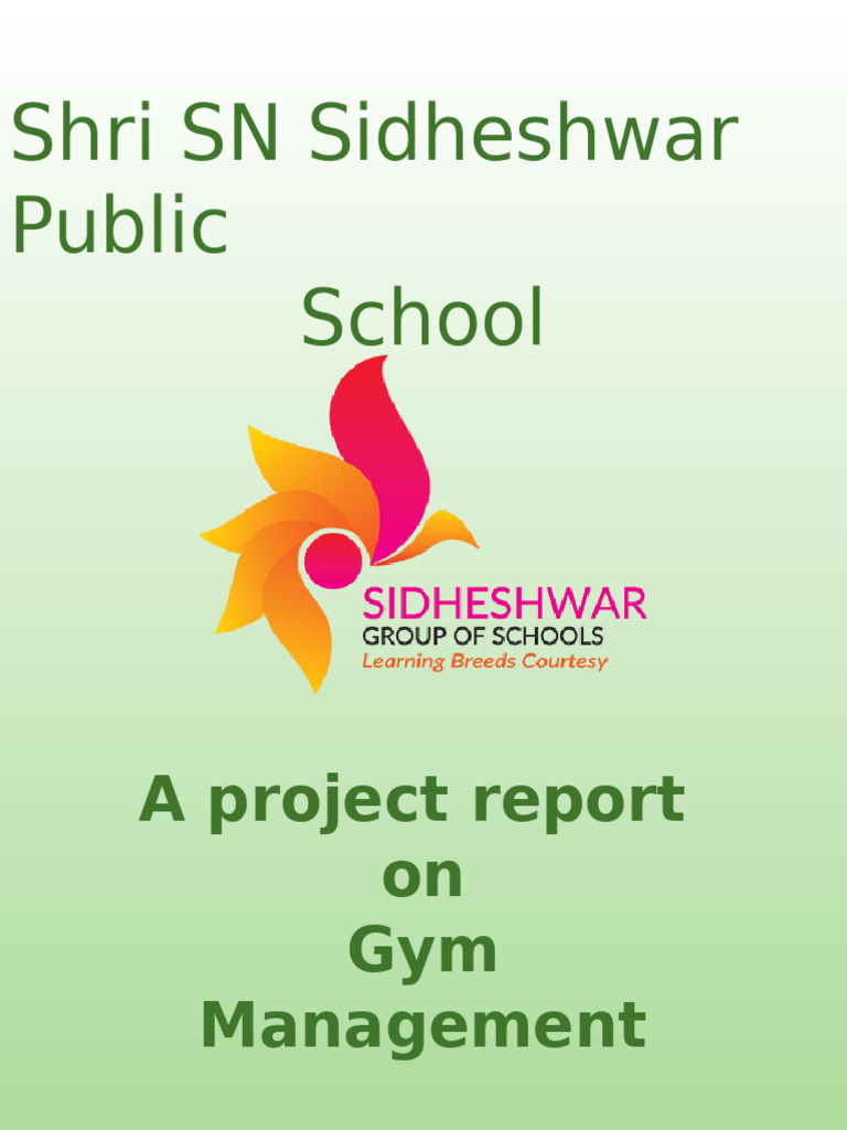 Gym Management System Project Report | PDF | Databases | Computing