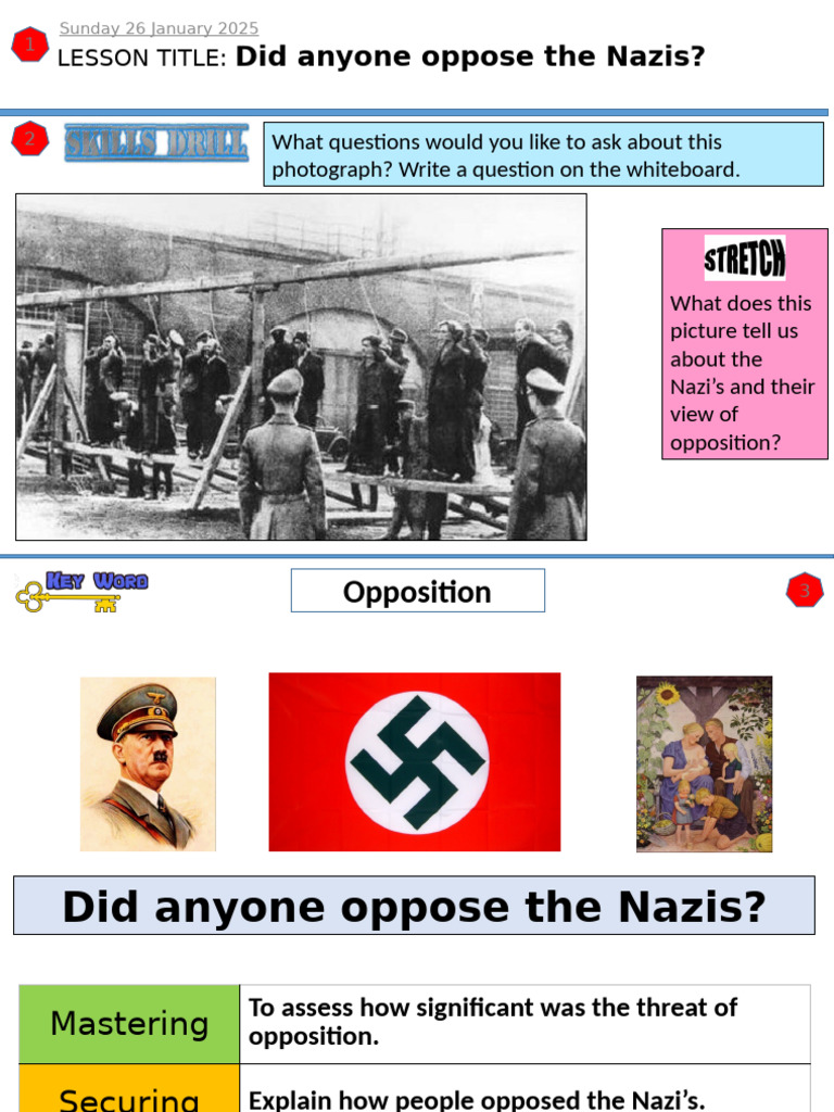 Year-11-HT3-Week-2-Nazi-Opposition | PDF | Nazi Germany | Fascism
