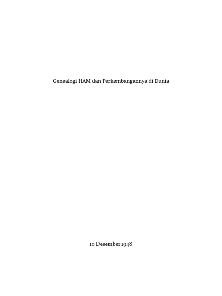 Sejarah dan Teori Hak Asasi Manusia | PDF