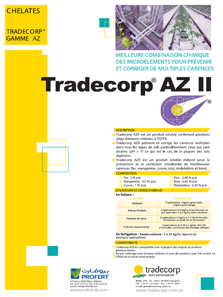 Tradecorp AZII, Français | PDF