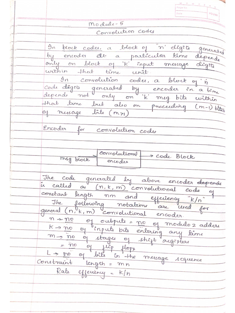 Module 5- Convolution Codes | PDF