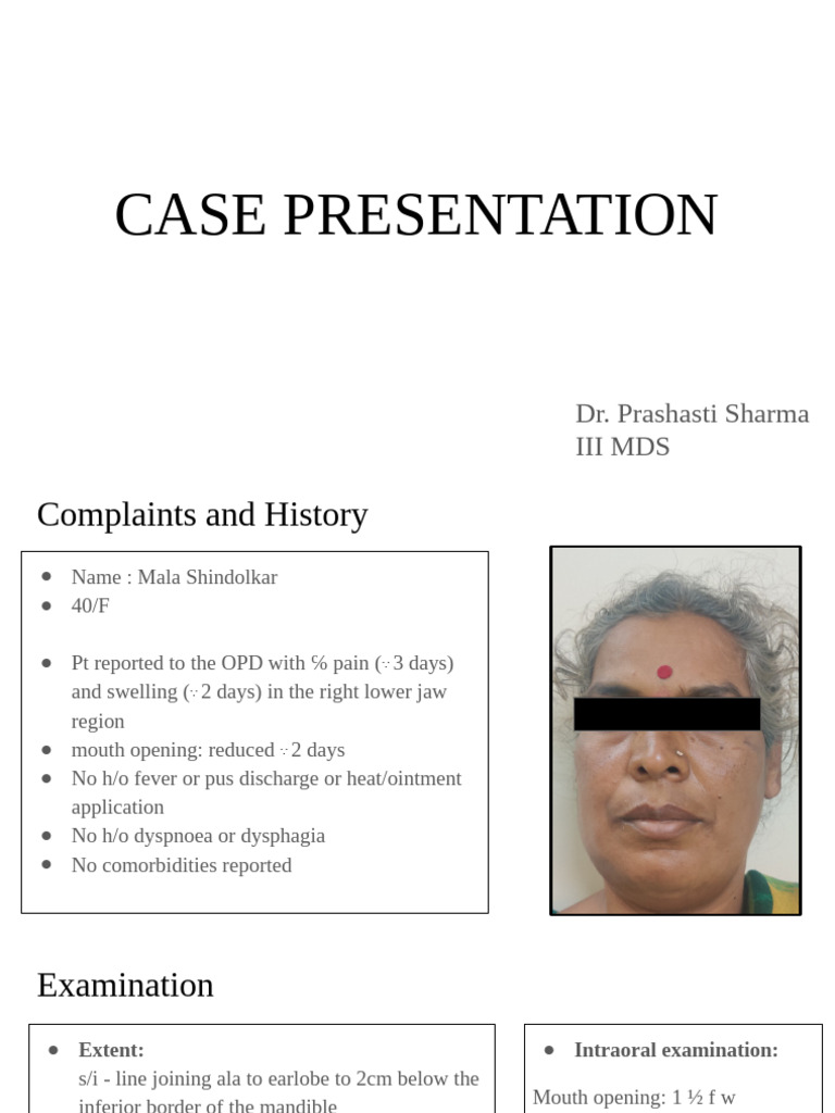 Eighth Case Presentation - L Sublingual Submental Submandibular Space ...