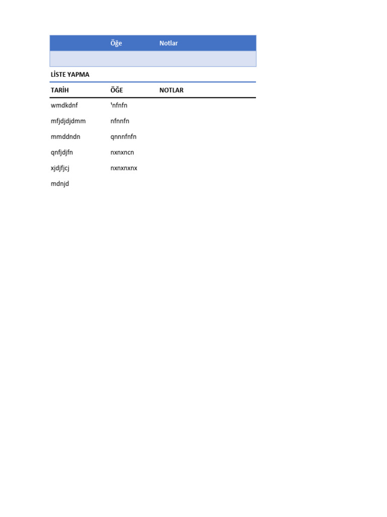 Xom Onemli Notlar Acayip Omemlu | PDF