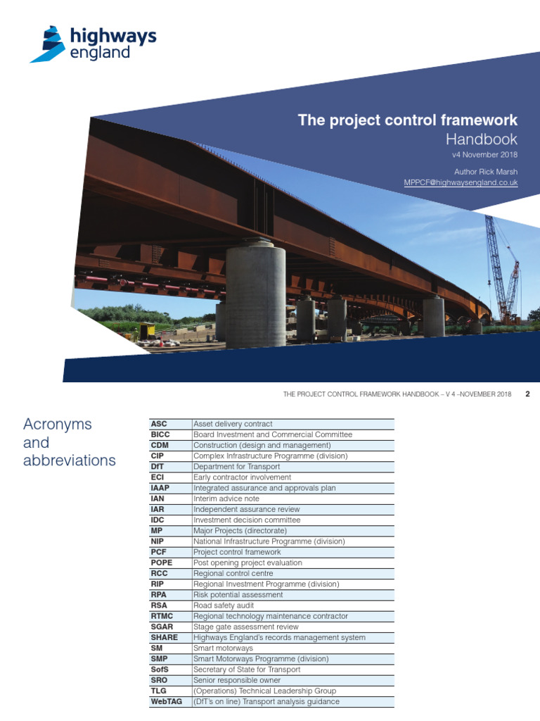 j.01+Project+Control+Framework+Handbook++v4 November+2018 | PDF ...