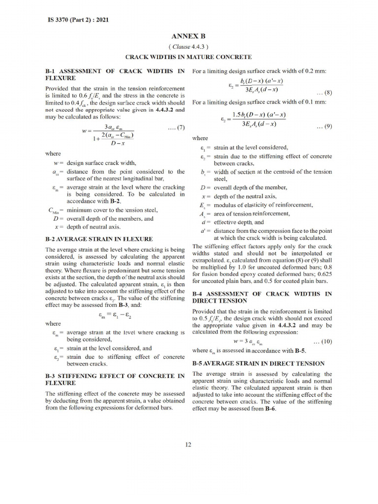 Is 3370 - 2021 - Part2 - Annex B | PDF