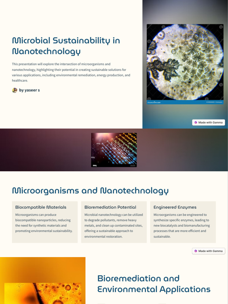 Microbial Sustainability in Nanotechnology | PDF | Environmental ...