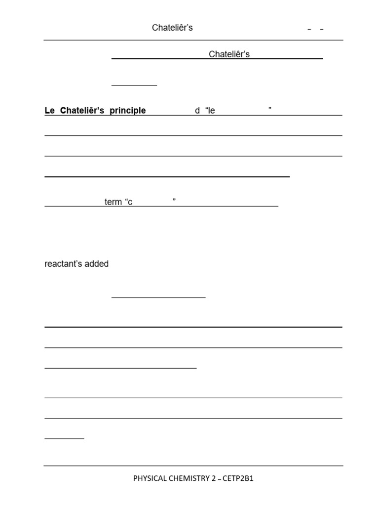 Chemical Equilibrium. Lesson 3 | PDF | Chemical Equilibrium | Reaction Rate