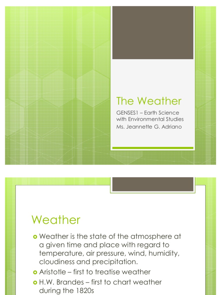 The Weather | PDF