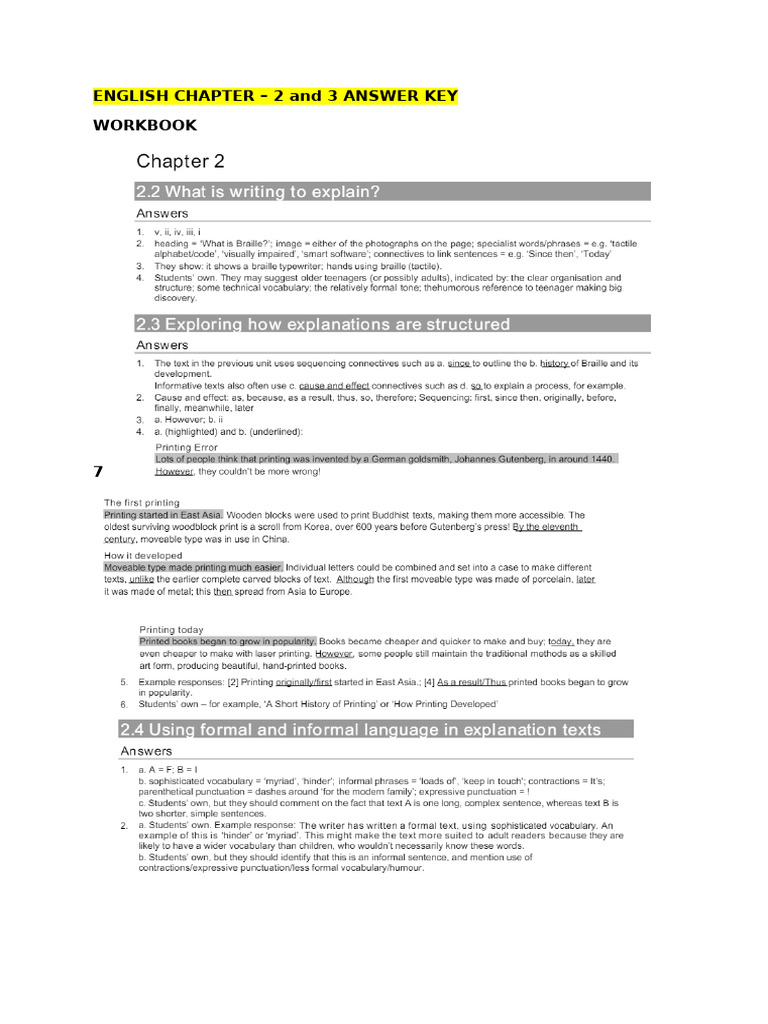 T_a7d8bb3e-d0e3-4540-b2cc-1900c0e4784cG7-ENG WB-[ch-2 and 3]ANSWERKEY | PDF