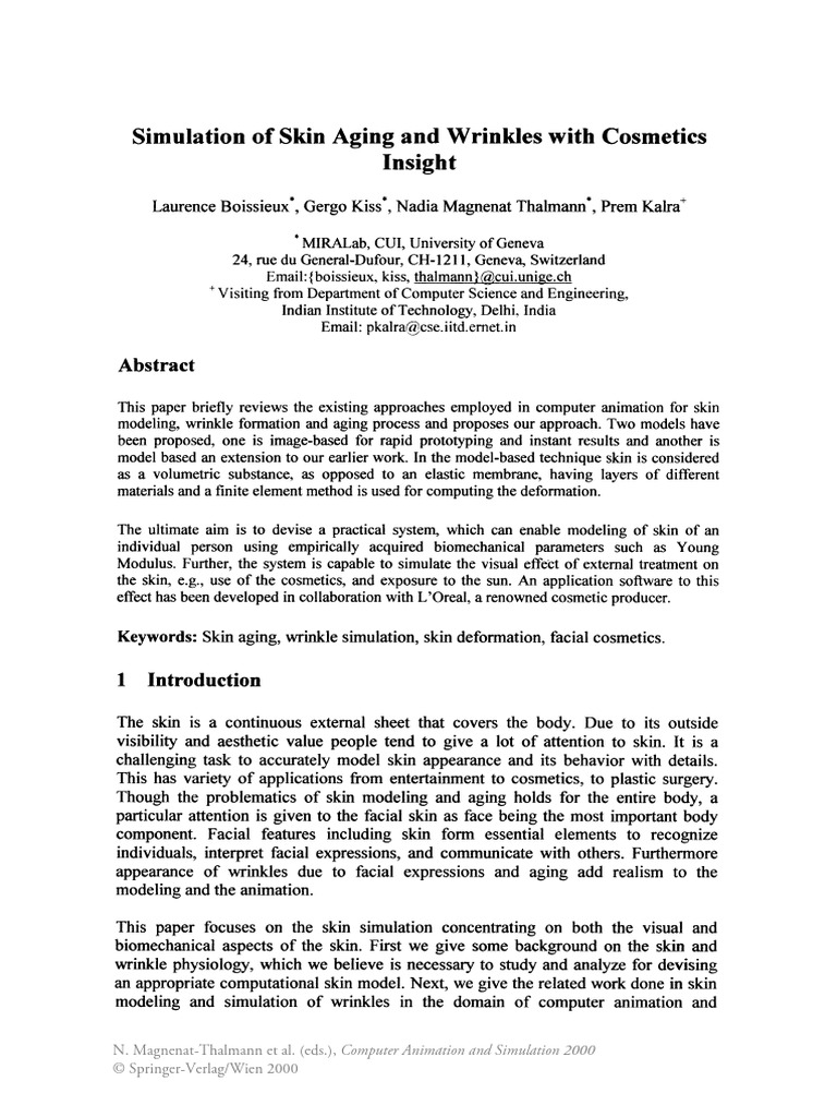 [Eurographics] Computer Animation and Simulation 2000 Simulation of ...