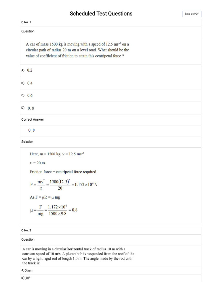 Circular Motion 2 - Horizontal Circular Motion | PDF