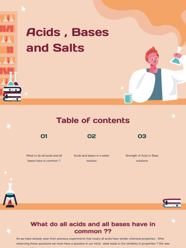 Understanding Acids, Bases, and Salts | PDF | Acid | Hydrochloric Acid