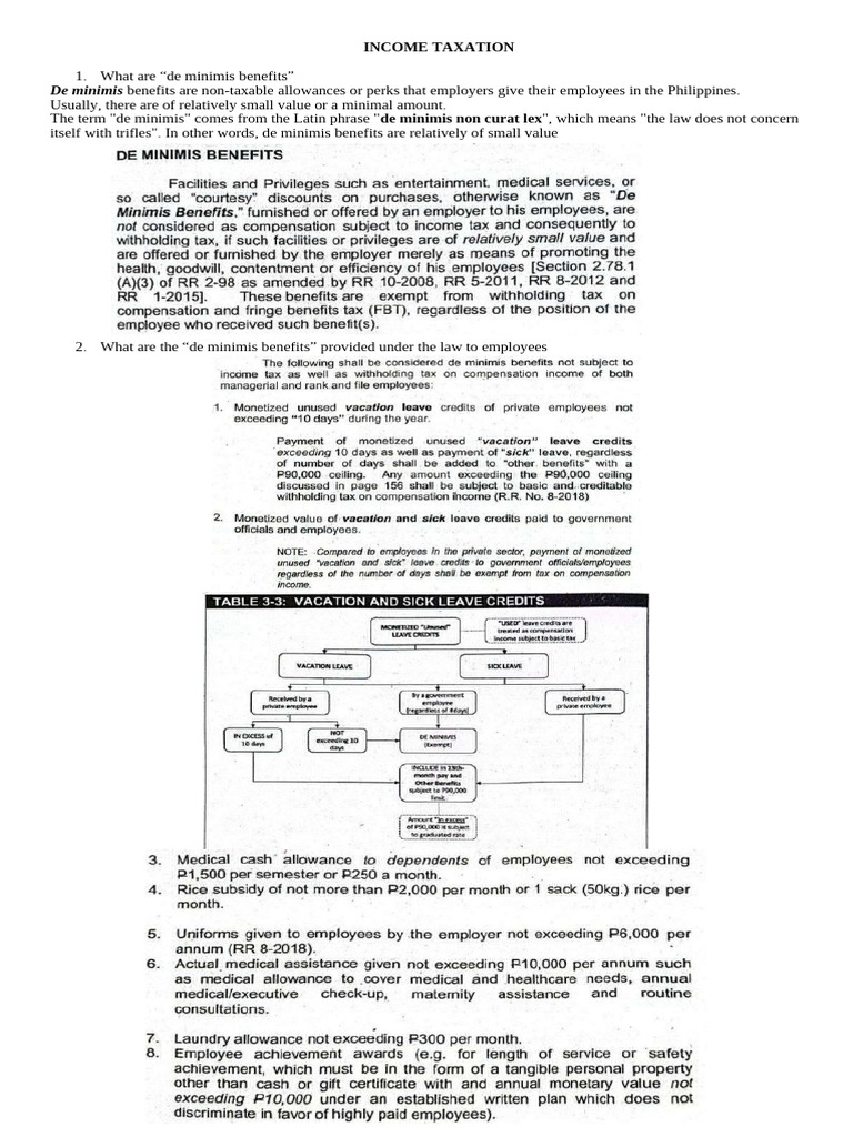 Income Taxation - Fringe Benefit | PDF | Employee Benefits | Taxes