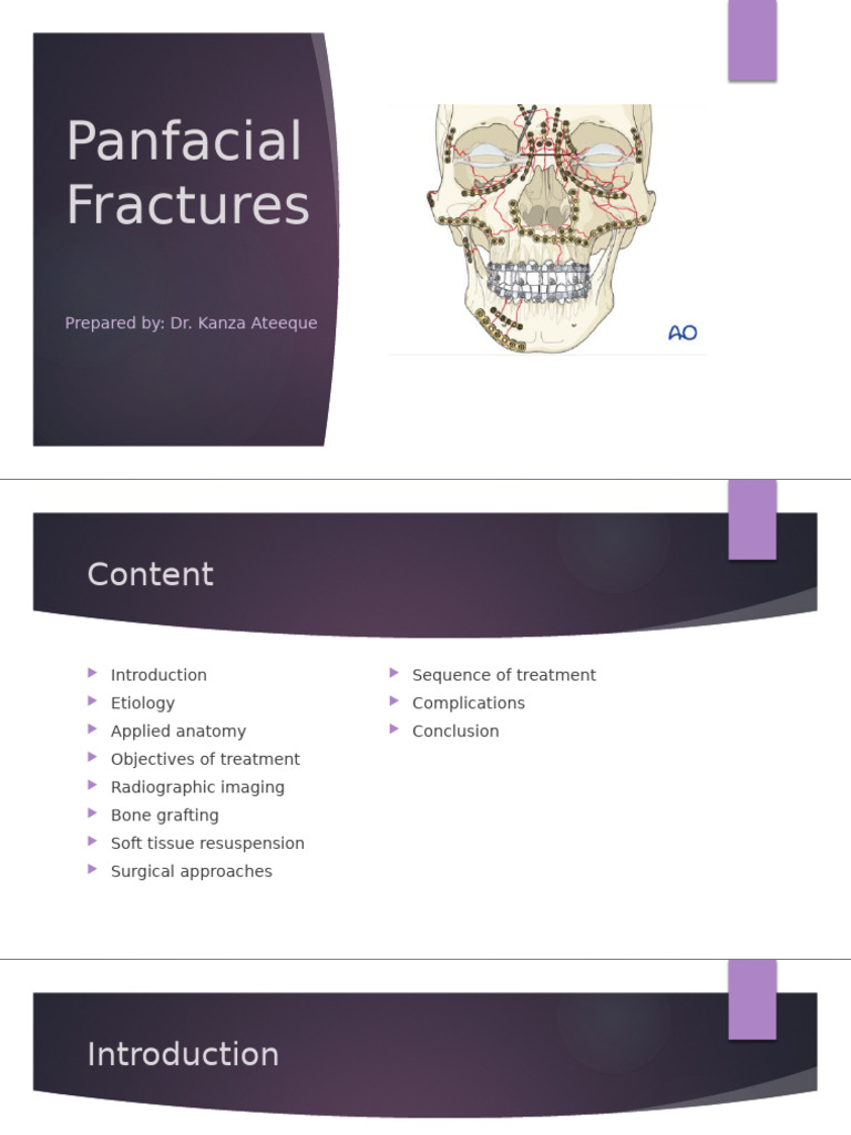 Panfacial Fractures | PDF | Human Anatomy | Medical Specialties
