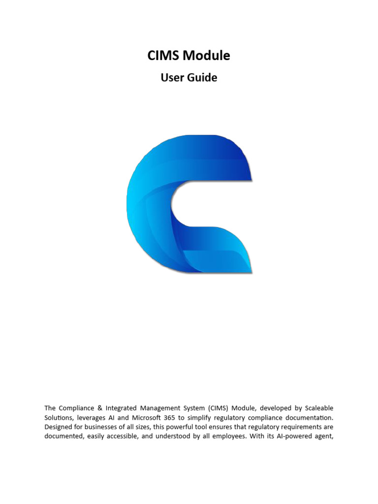 CIMS Module User Guide 1.0 1 | PDF | Icon (Computing) | Menu (Computing)