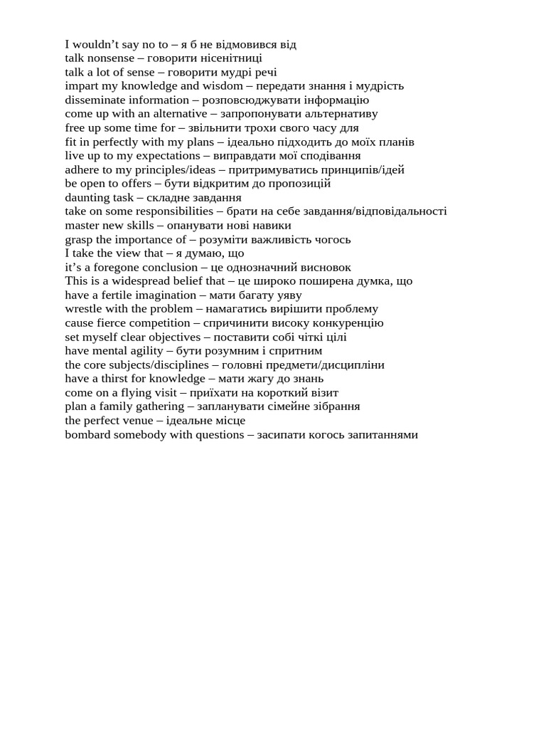 Advanced Collocations New | PDF