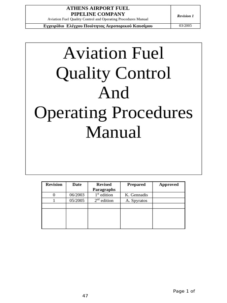 Airport fueling -manual | PDF | Jet Fuel | Specification (Technical ...
