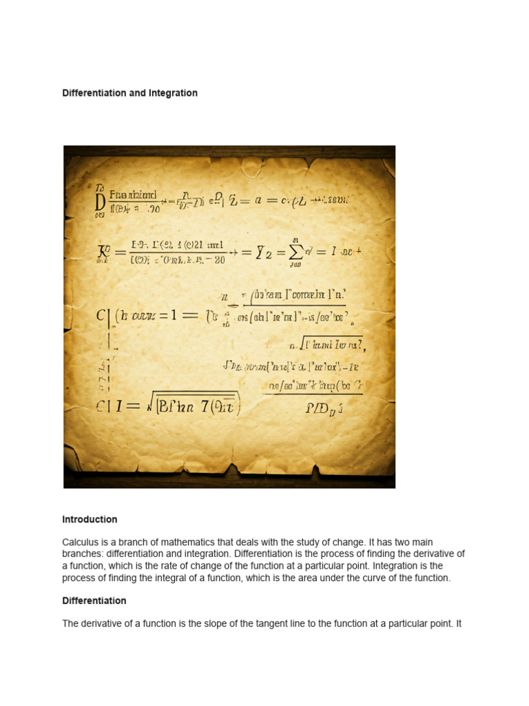 INTEGRATION | PDF | Derivative | Integral