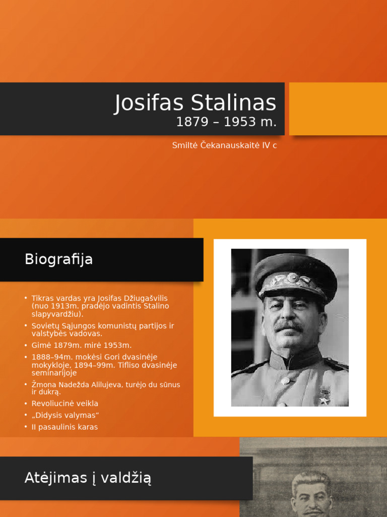 J. Stalinas Prezentacija | PDF