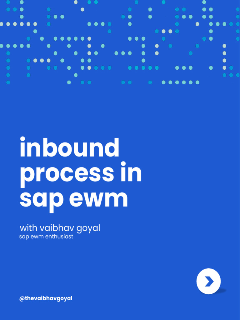 Inbound Process in SAP EWM Explained | PDF | Service Industries | Logistics