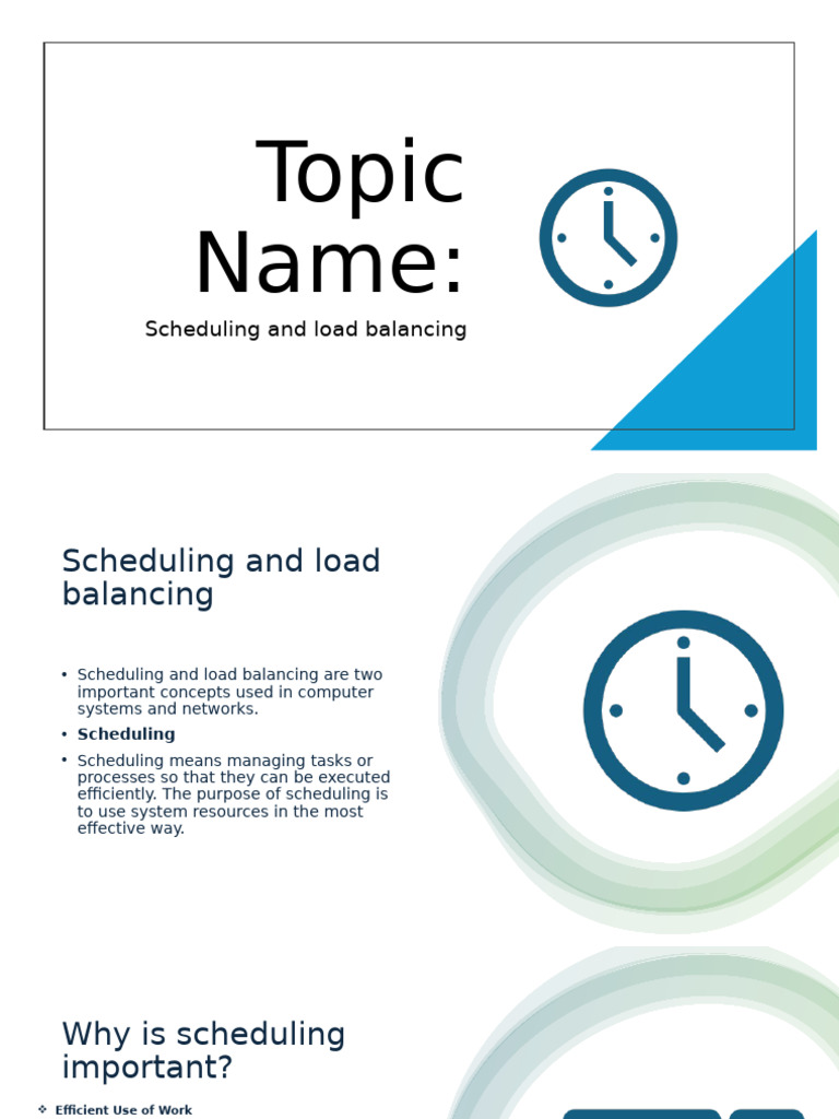 Sheduling and Load Balancing | PDF | Scheduling (Computing) | System Software