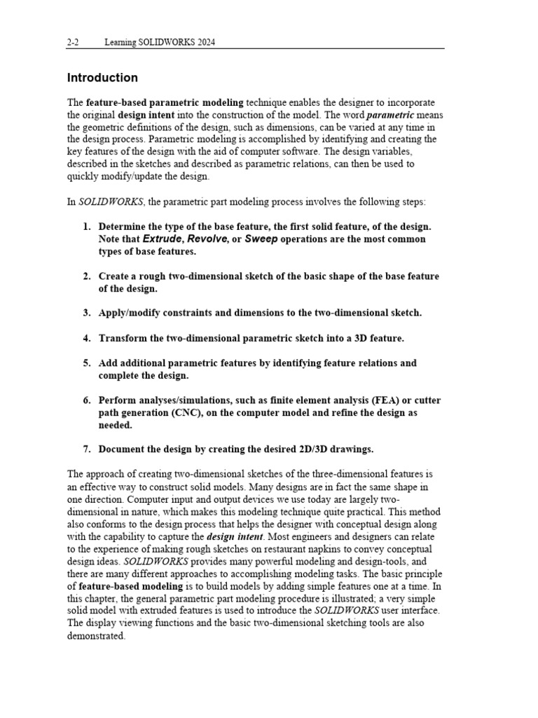Parametric Modeling in SOLIDWORKS 2024 | PDF | Applied Mathematics ...
