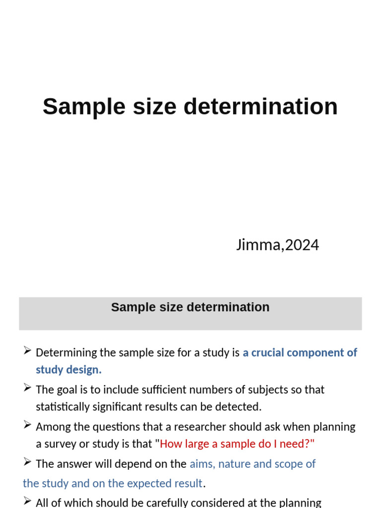 7 Sample Size Determination | PDF | Sample Size Determination | Sampling (Statistics)