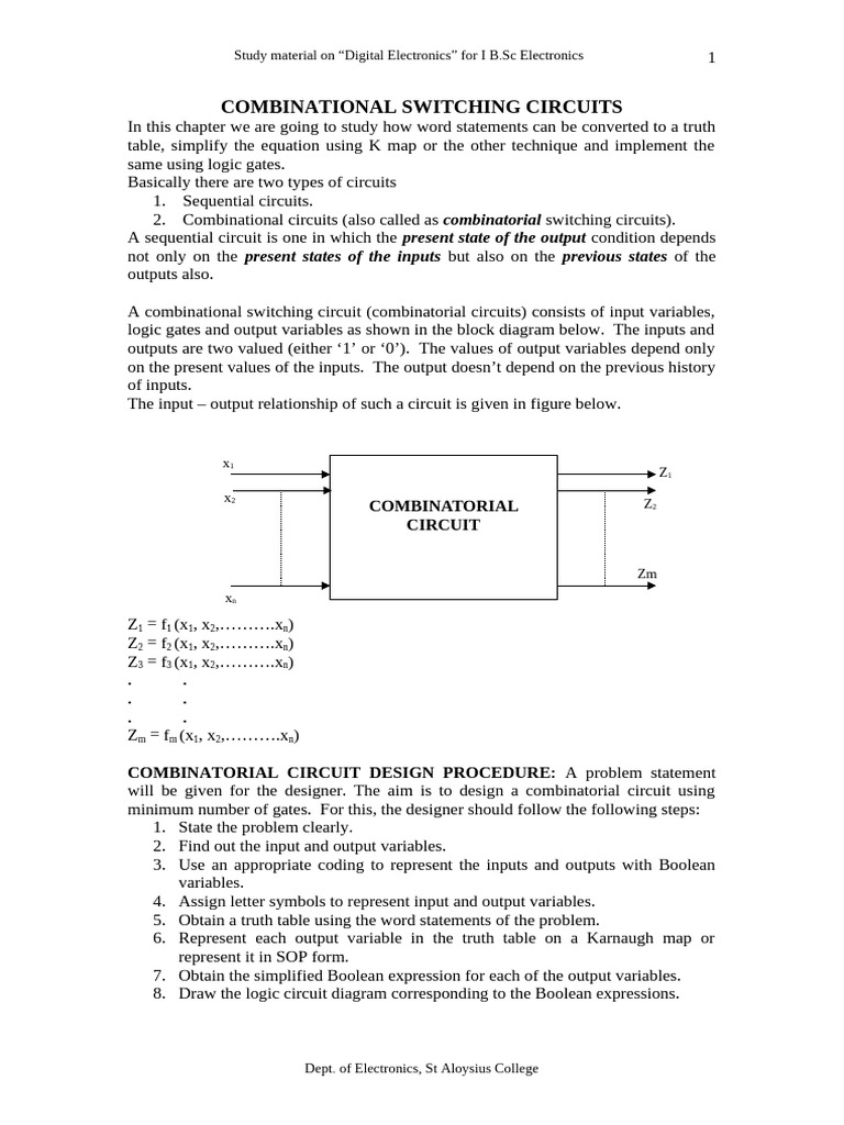 Combinational Switching Circuits2 | PDF | Arithmetic | Electronic Design