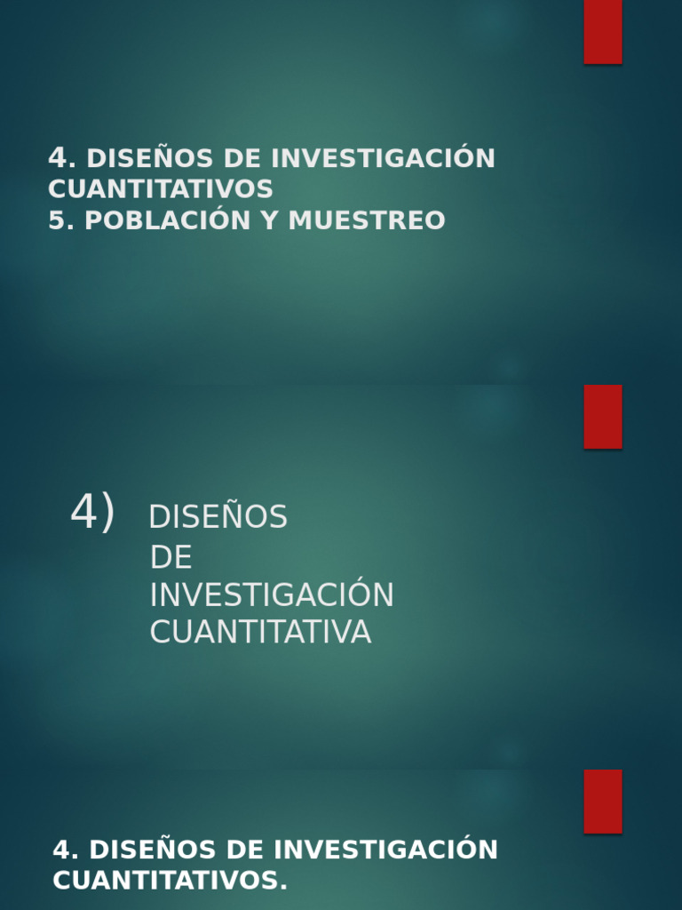 4.-5 Diseño de Investigaciónes Cuantitativas, Población y Muestreo | PDF | Muestreo ...