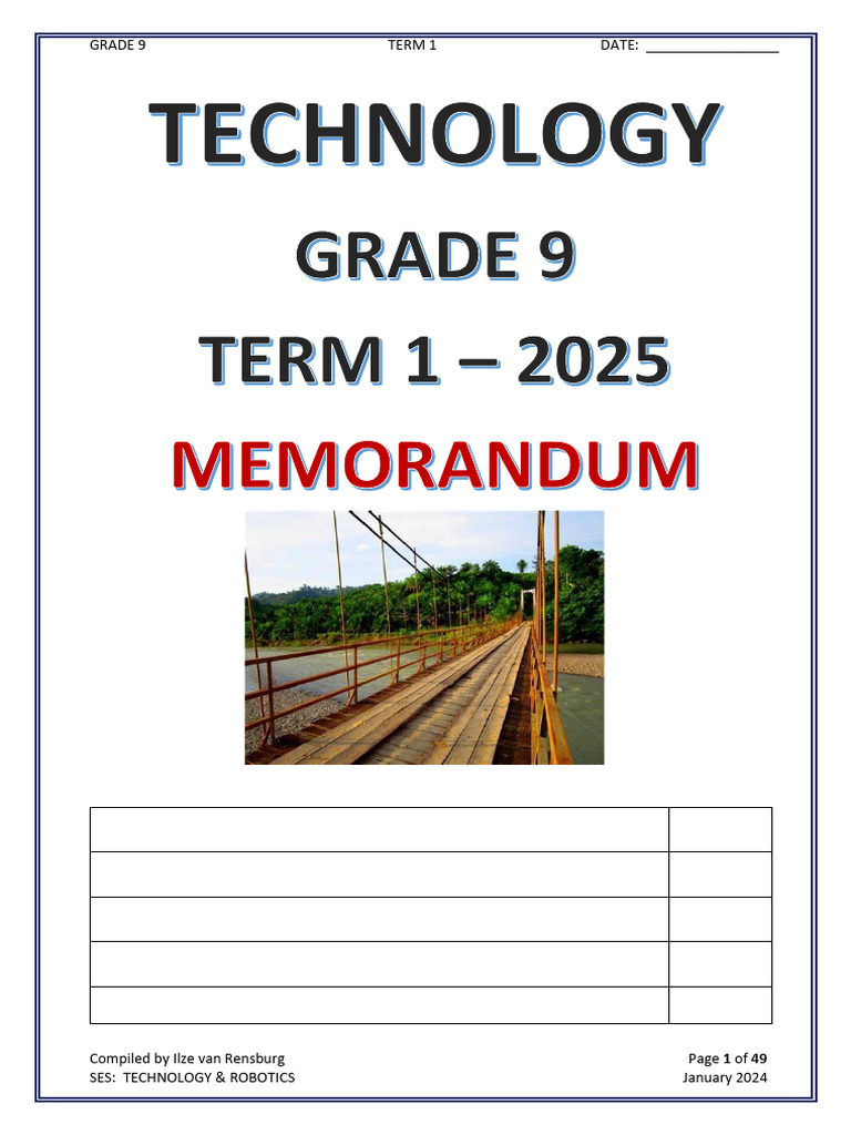 2025 - 1 - GR 9 - Term 1 - Teachers Guide - Ratp | PDF | Beam (Structure) | Lever