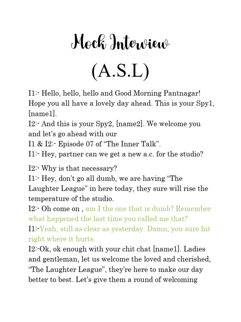 Mock Interview | PDF | Sugar | Diet & Nutrition