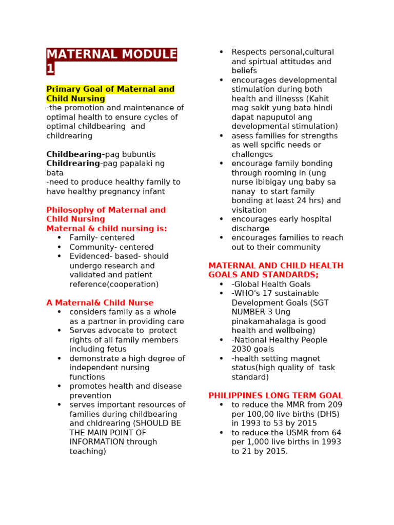 Maternal 1 (1) | PDF | Pregnancy | Health Care