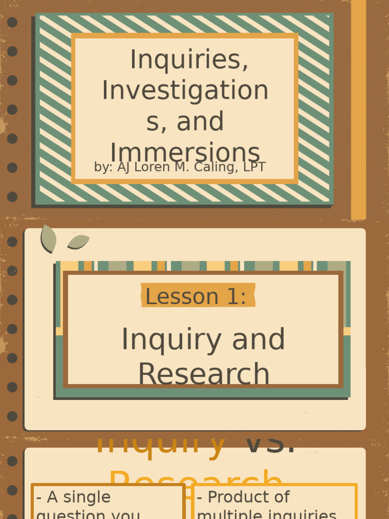 Inquiry and Research Fundamentals | PDF