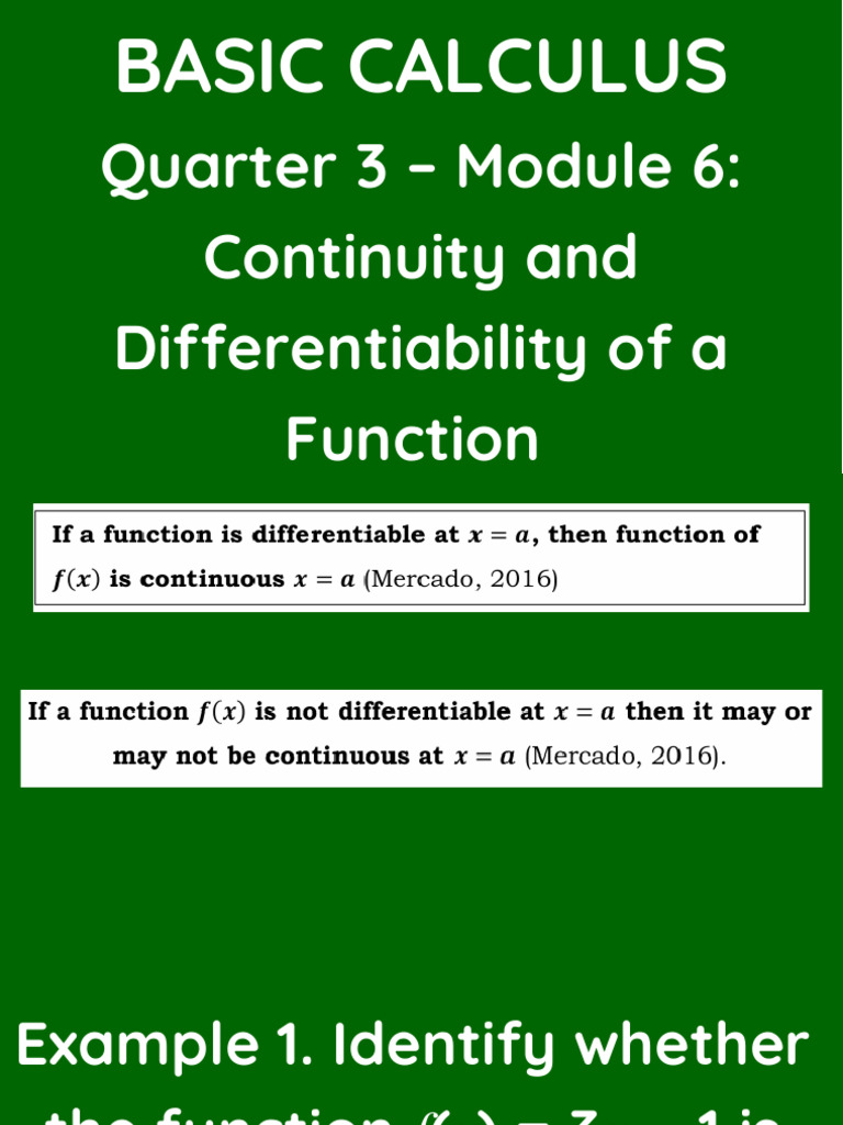 q3 Basic Calculus Lesson 9 Module 6 | PDF