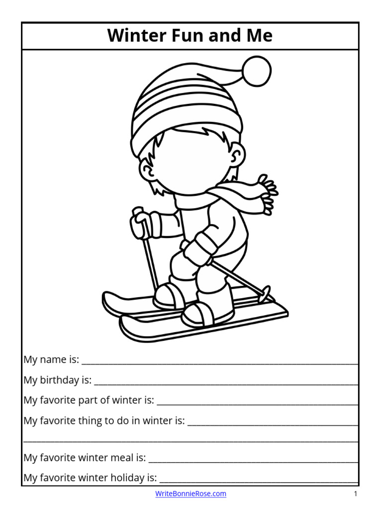 All About Me Winter Templates | PDF | Business Law | Intellectual ...