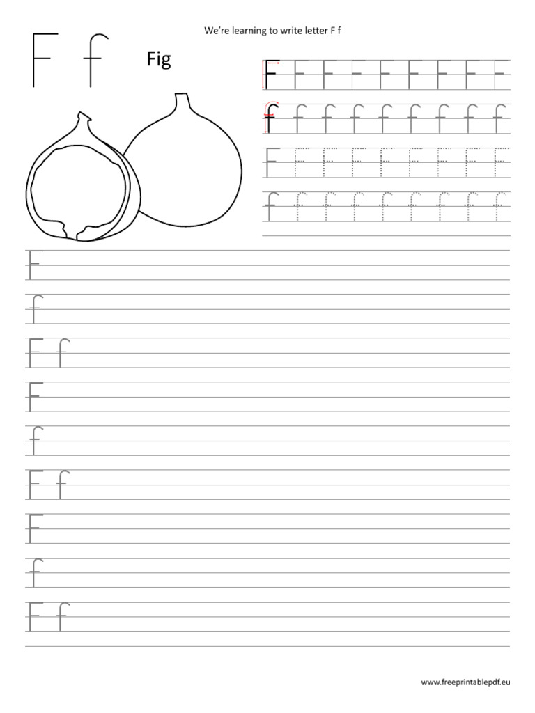 Handwriting Letter Template F | PDF